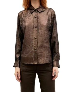 Gerard Darel Loyce Metallic Textured Blouse
