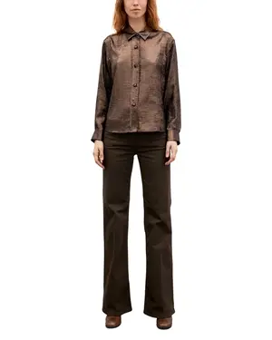 Gerard Darel Loyce Metallic Textured Blouse