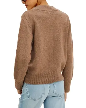 Rails Lidya Cotton, Wool & Cashmere V Neck Sweater