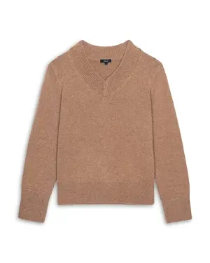 Rails Lidya Cotton, Wool & Cashmere V Neck Sweater