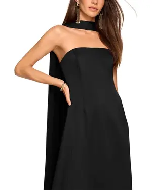 Ramy Brook Sleeveless Attached Scarf Gown - Black
