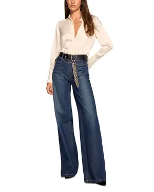 Ramy Brook Ciara High Rise Wide Leg Jeans