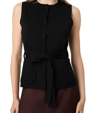 French Connection Maxime Knit Sleeveless Top - Black