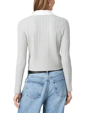 French Connection Babysoft Cable Knit Collared Cardigan