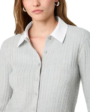 French Connection Babysoft Cable Knit Collared Cardigan