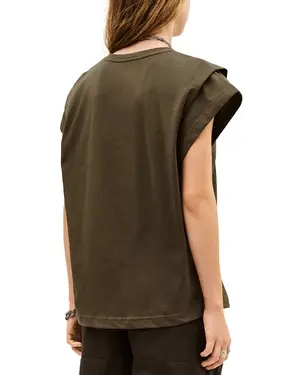 Ba&sh Pio Shoulder Pad Top - Mocha
