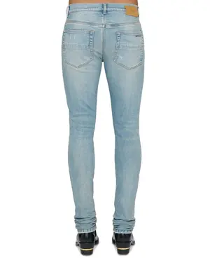 Amiri Flannel Patch Skinny Fit Jeans