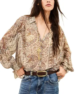 Ba&sh Cleo Printed Shirt - Blue