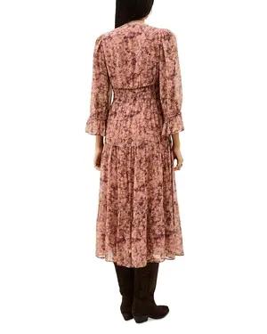 Ba&sh Aema Printed Midi Dress