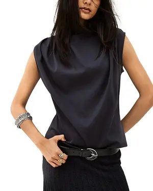 Ba&sh Hoda Draped Top - Ink