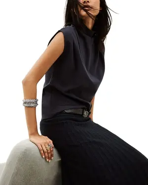 Ba&sh Hoda Draped Top - Ink