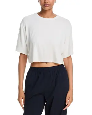 Splits59 Djuna Oversized Crop Jersey Tee - White