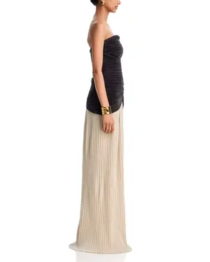 Simkhai Laia Bustier Strapless Maxi Dress