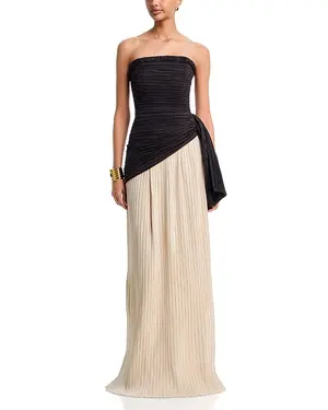 Simkhai Laia Strapless Maxi Dress - Black Multi