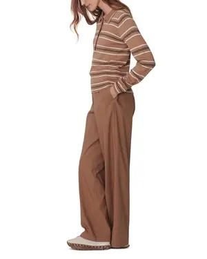 Varley Mayra Striped Knit Polo