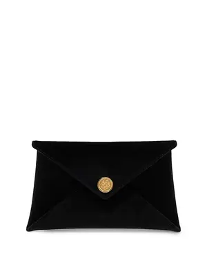 Altuzarra Velvet Envelope Clutch Black