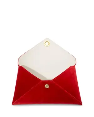 Altuzarra Velvet Envelope Clutch - Grenadine