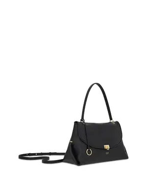 FERRAGAMO Gancini Large Leather Handbag