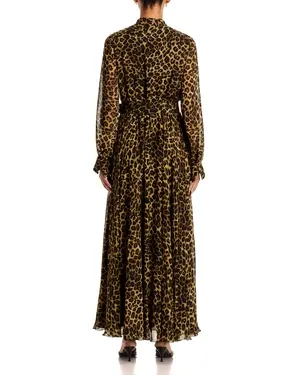 TOCCIN Jane Tie Neck Printed Maxi Dress