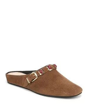 Veronica Beard Veronica Beard Narcisa Embellished Mules Chestnut