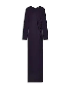 Emporio Armani Long Sleeve Ruched Column Dress