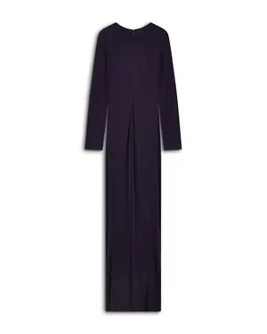 Emporio Armani Long Sleeve Ruched Column Dress