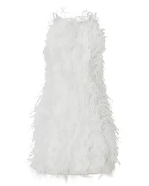 Pinko Piripicchio Georgette Feather Dress