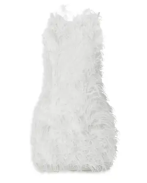 Pinko Piripicchio Georgette Feather Dress