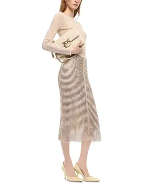 Pinko Berlina Square Crystal Skirt