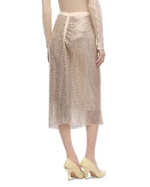 Pinko Berlina Square Crystal Skirt