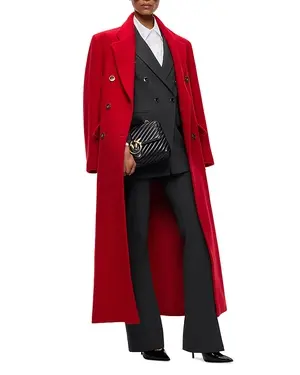 Pinko Covent Double Breasted Wool Blend Coat - R