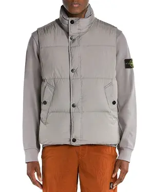 Stone Island Quilted Down Vest - Grey