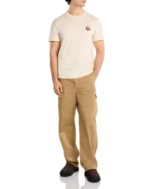 Moncler Cotton Short Sleeve Logo Tee - Ivory