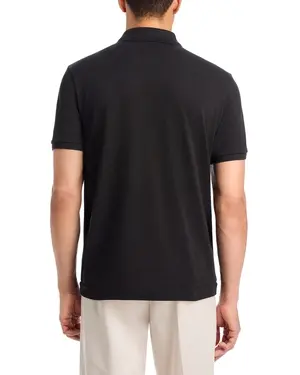 Moncler Logo Patch Cotton Piquet Polo Shirt
