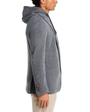 Eleventy Hooded Single Breasted Jacket