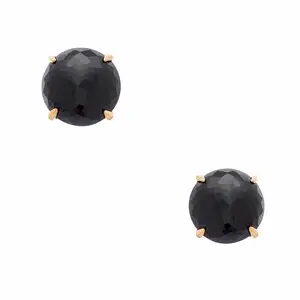 HEATHER HAWKINS Oversized Gemstone Stud Earrings - Black