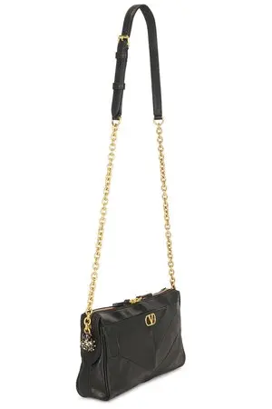 Valentino Garavani Panthea Small Shoulder Bag In Black