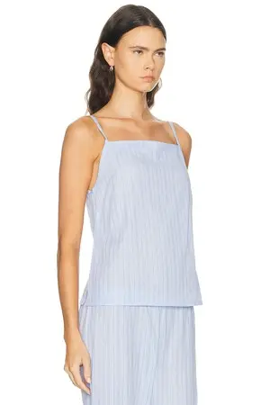 Donni. The Eyelet Pop Shell Top