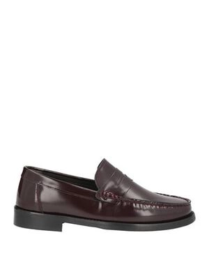 DINO DRAGHI Woman Loafers Black Size 9 Leather Red