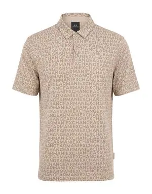 Armani Exchange Polo Shirt Sand Size Cotton