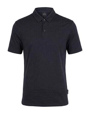 Armani Exchange Polo Shirt Midnight Size Cotton - Blue