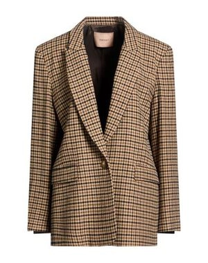 TWINSET Blazer Camel Size Wool, Polyester, Viscose, Elastane - Beige