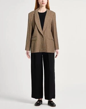 TWINSET Blazer Camel Size Wool, Polyester, Viscose, Elastane