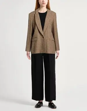 TWINSET Blazer Camel Size Wool, Polyester, Viscose, Elastane