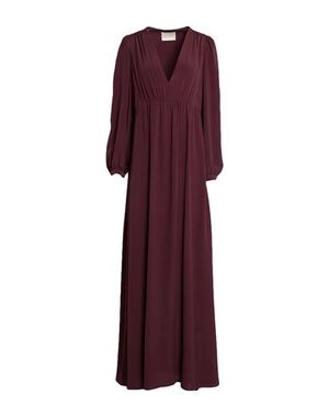 Momoni Maxi Dress Burgundy Size Acetate, Silk - Red