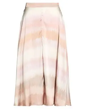 Hemisphere Midi Skirt Taupe Size Silk, Elastane