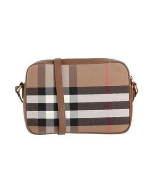Burberry Cross-body Bag Light Brown Cotton, Calfskin - Beige