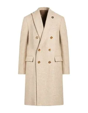 LARDINI Double-breasted Wool And Alpaca Blend Coat