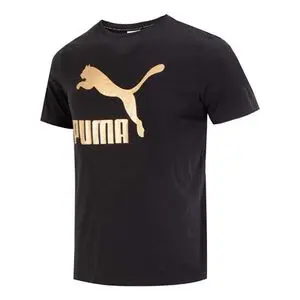 PUMA Classics Metallic Logo T-shirt - Black