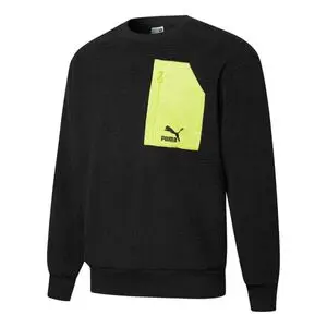 PUMA Retro Sherpa Crew Neck Sweatshirt - Black
